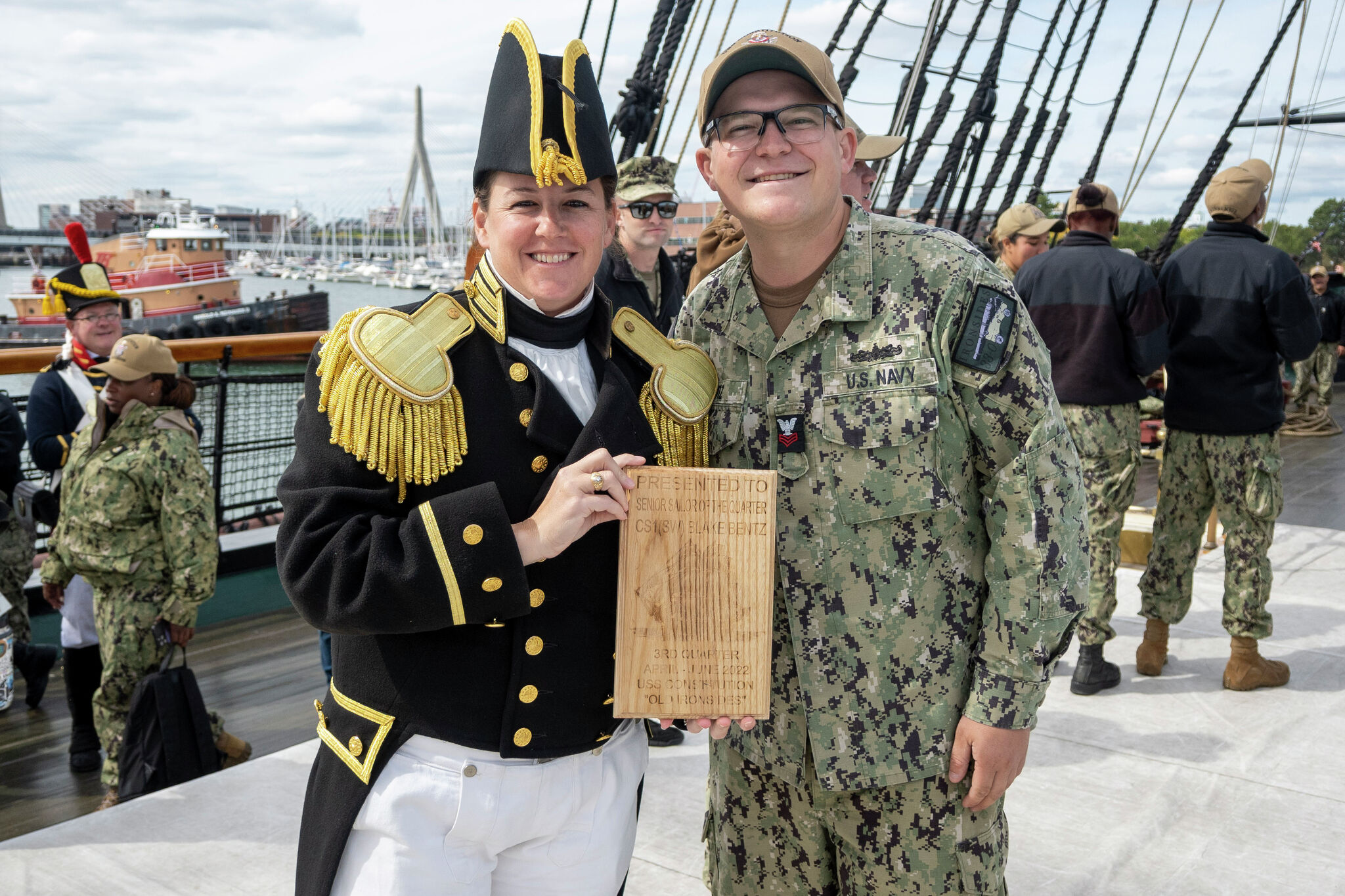 Ludington sailor receives award aboard USS Constitution