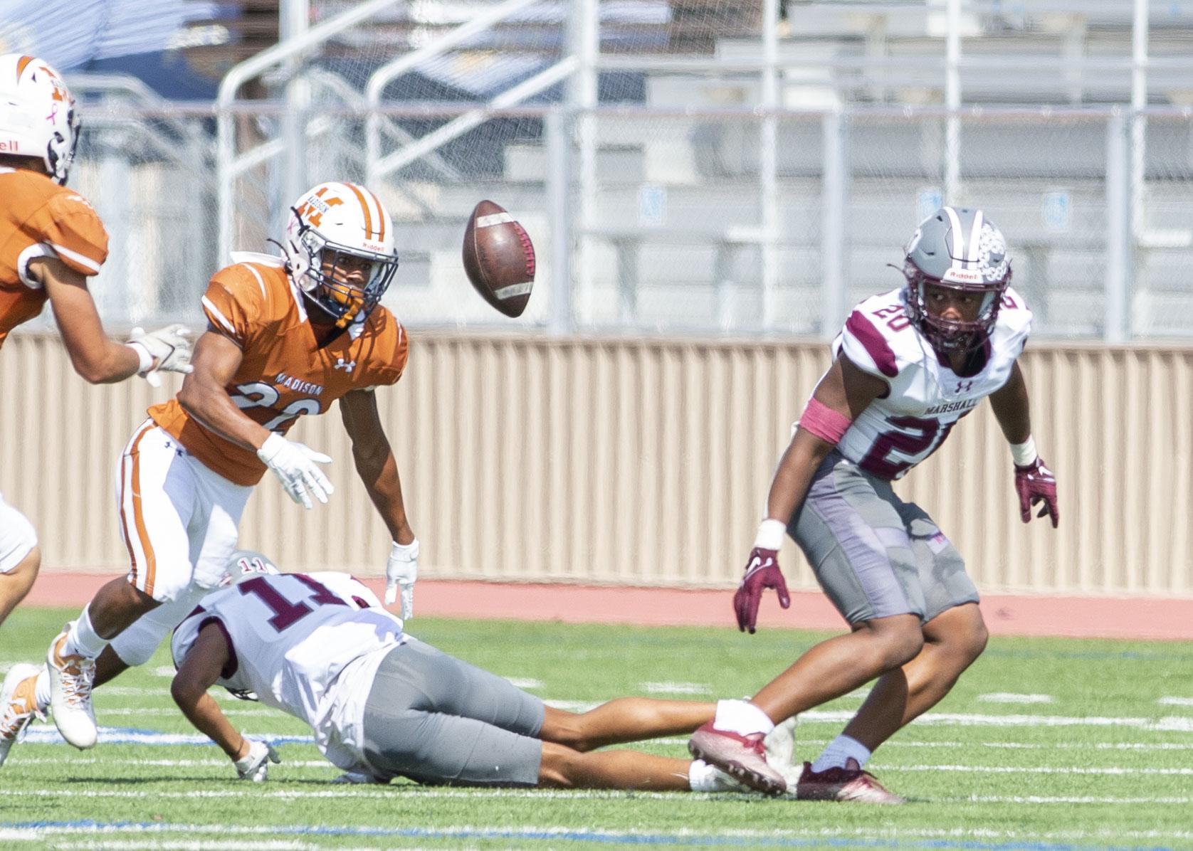 High school football: Madison 49, Marshall 7