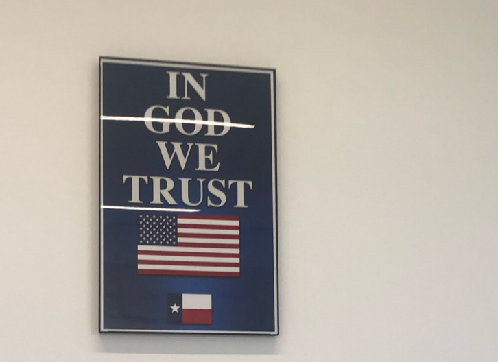 Katy ISD displays 73 'In God We Trust' signs from far-right company