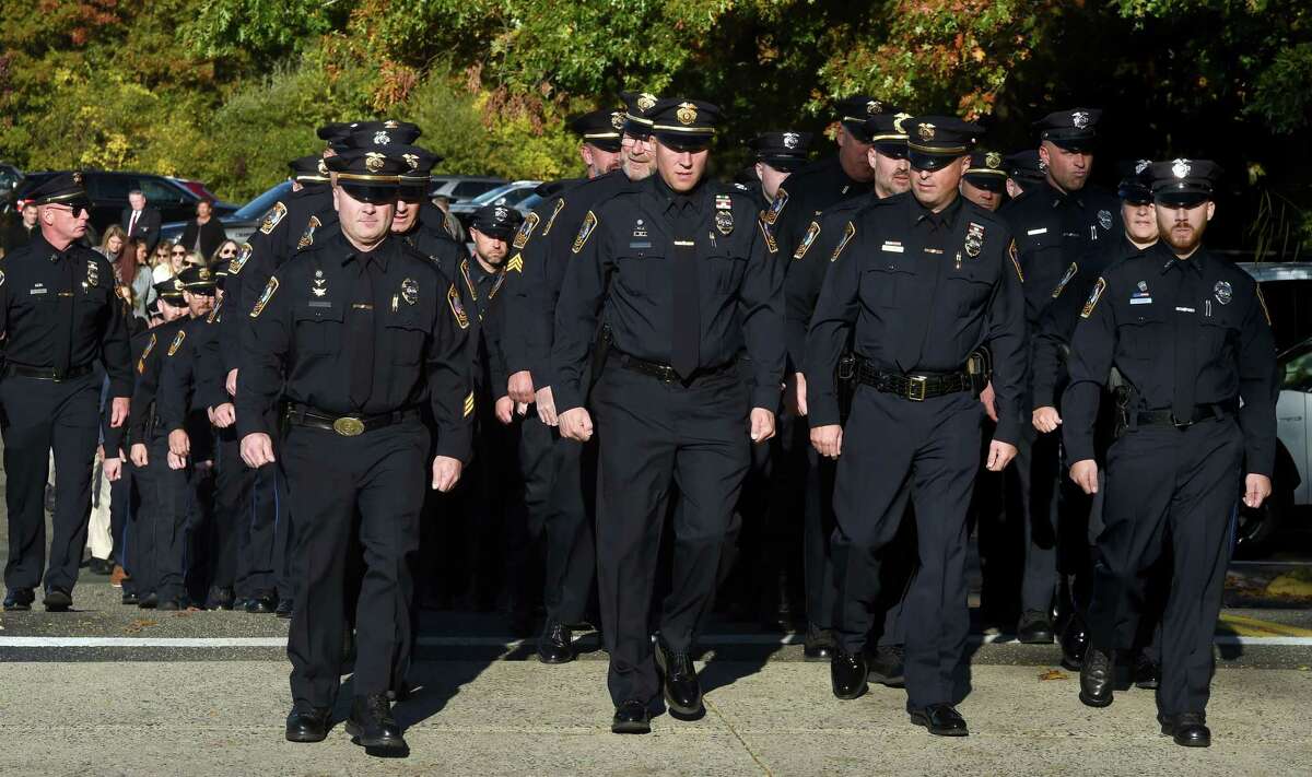 Crowd gathers at slain Bristol Police Lt. Dustin DeMonte's wake