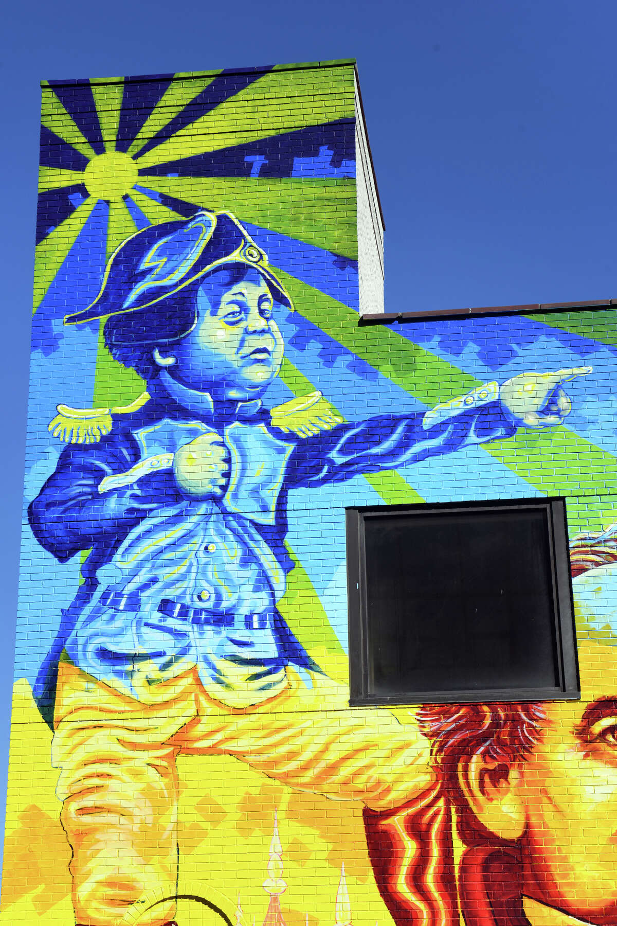 Mural of P.T. Barnum graces Middle Street