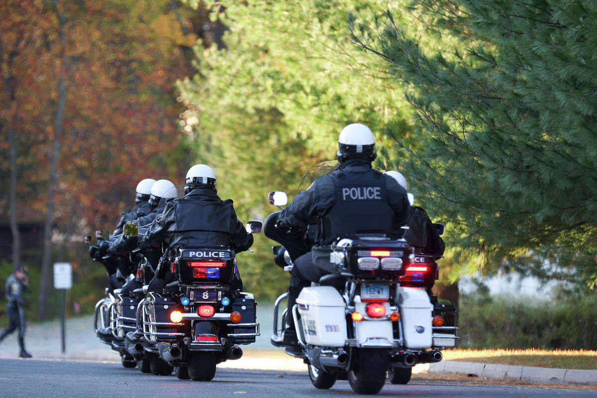 Flyover marks end of Bristol police funeral in East Hartford