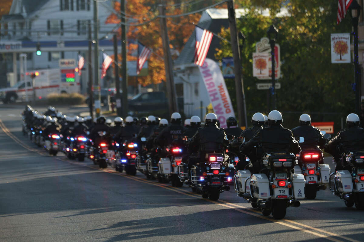 Flyover marks end of Bristol police funeral in East Hartford
