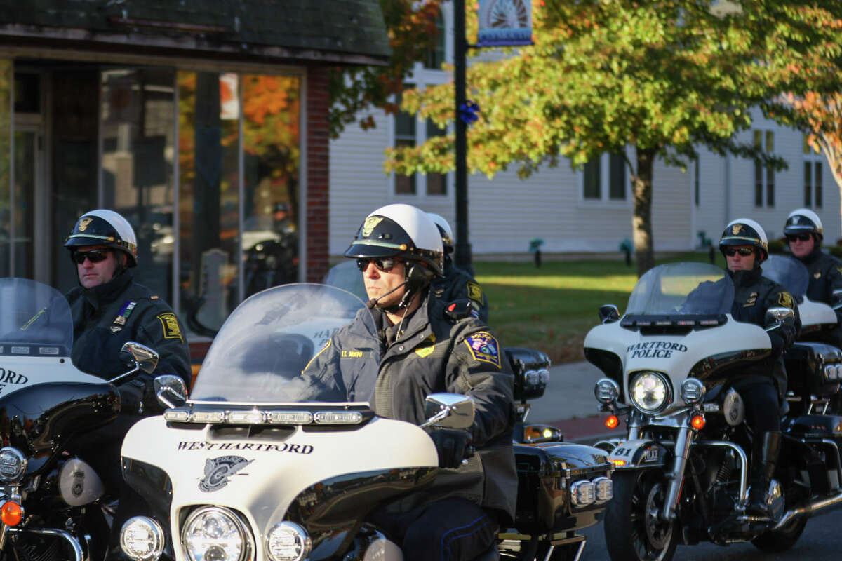 Flyover marks end of Bristol police funeral in East Hartford