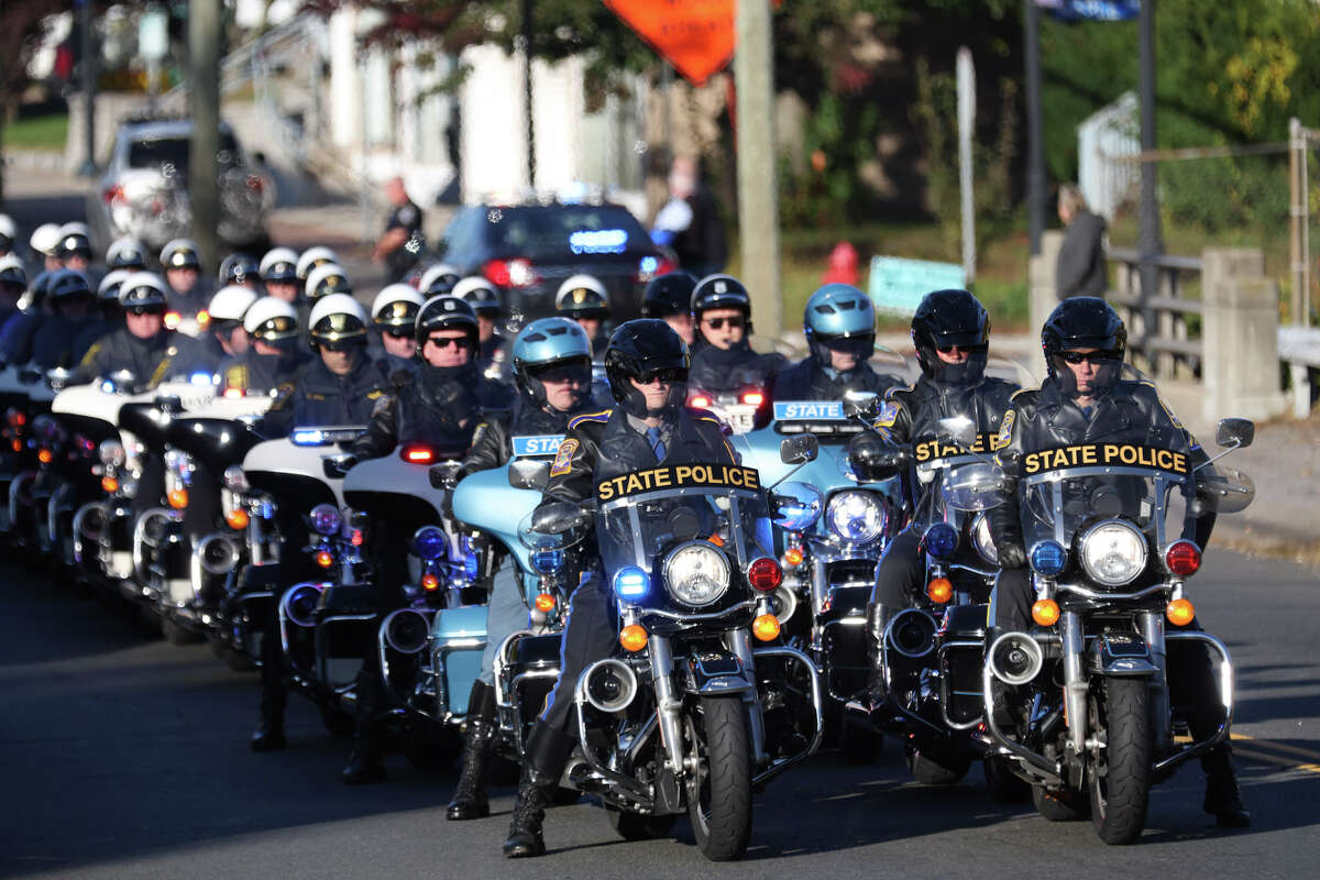 Flyover marks end of Bristol police funeral in East Hartford