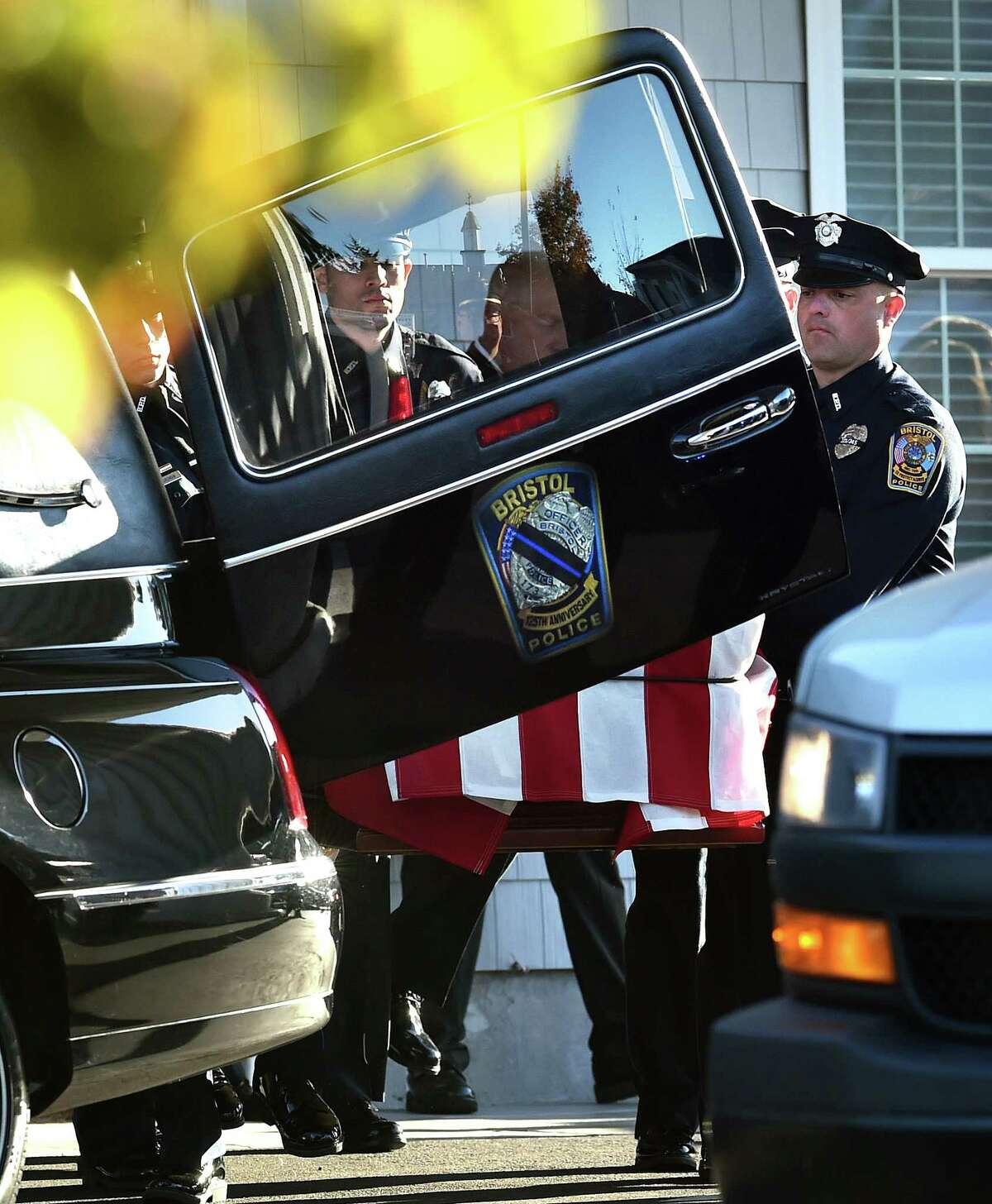 Flyover marks end of Bristol police funeral in East Hartford
