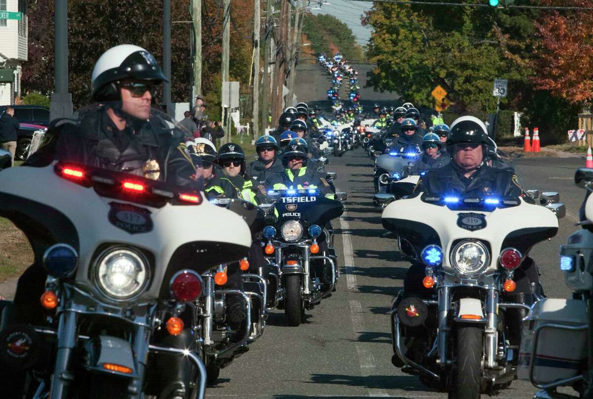Flyover marks end of Bristol police funeral in East Hartford