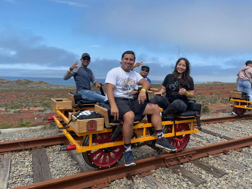 Pedal-powered carts let you visit California by train track