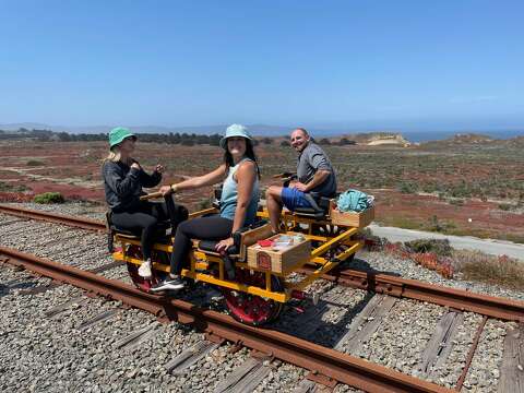 Pedal-powered carts let you visit California by train track