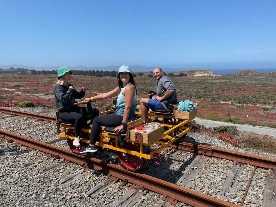 Pedal-powered carts let you visit California by train track