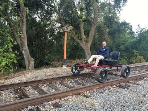 Pedal-powered carts let you visit California by train track