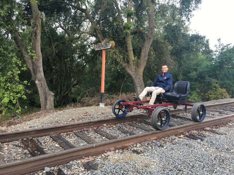 Pedal-powered carts let you visit California by train track