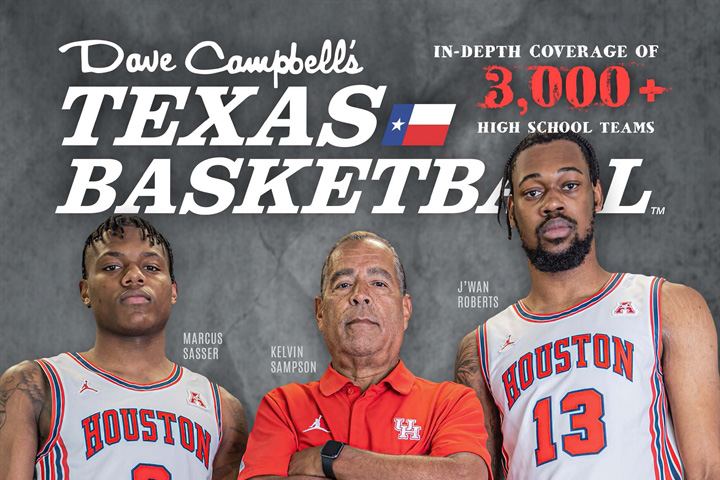 Houston Cougars: Team on Dave Campbell's Texas Basketball cover