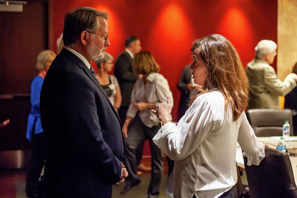 Sen. Gary Peters visits Midland, endorses Rivet