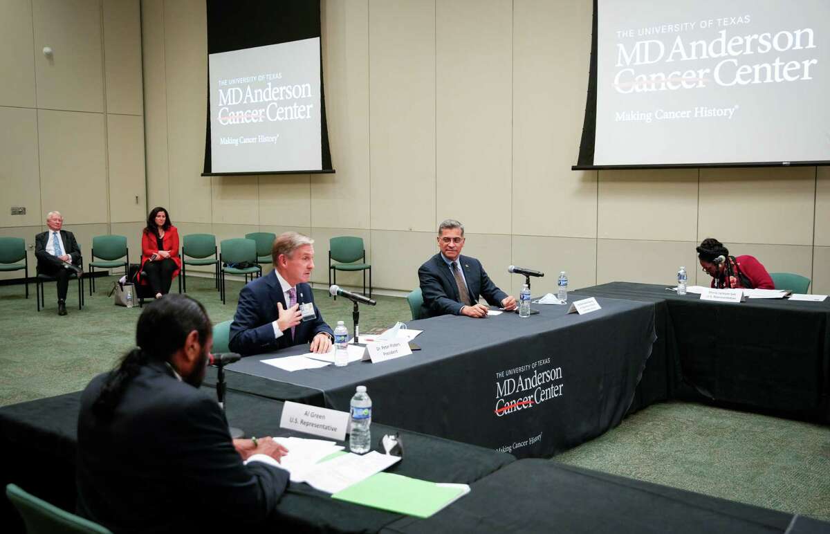 Health and Human Services Secretary Xavier Becerra visited Houston to ...