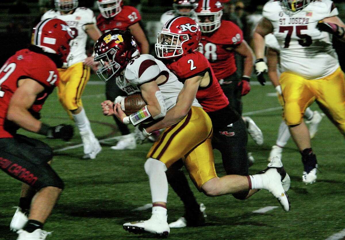 Defense, Jordan runs spark No. 6 St. Joseph football past New Canaan