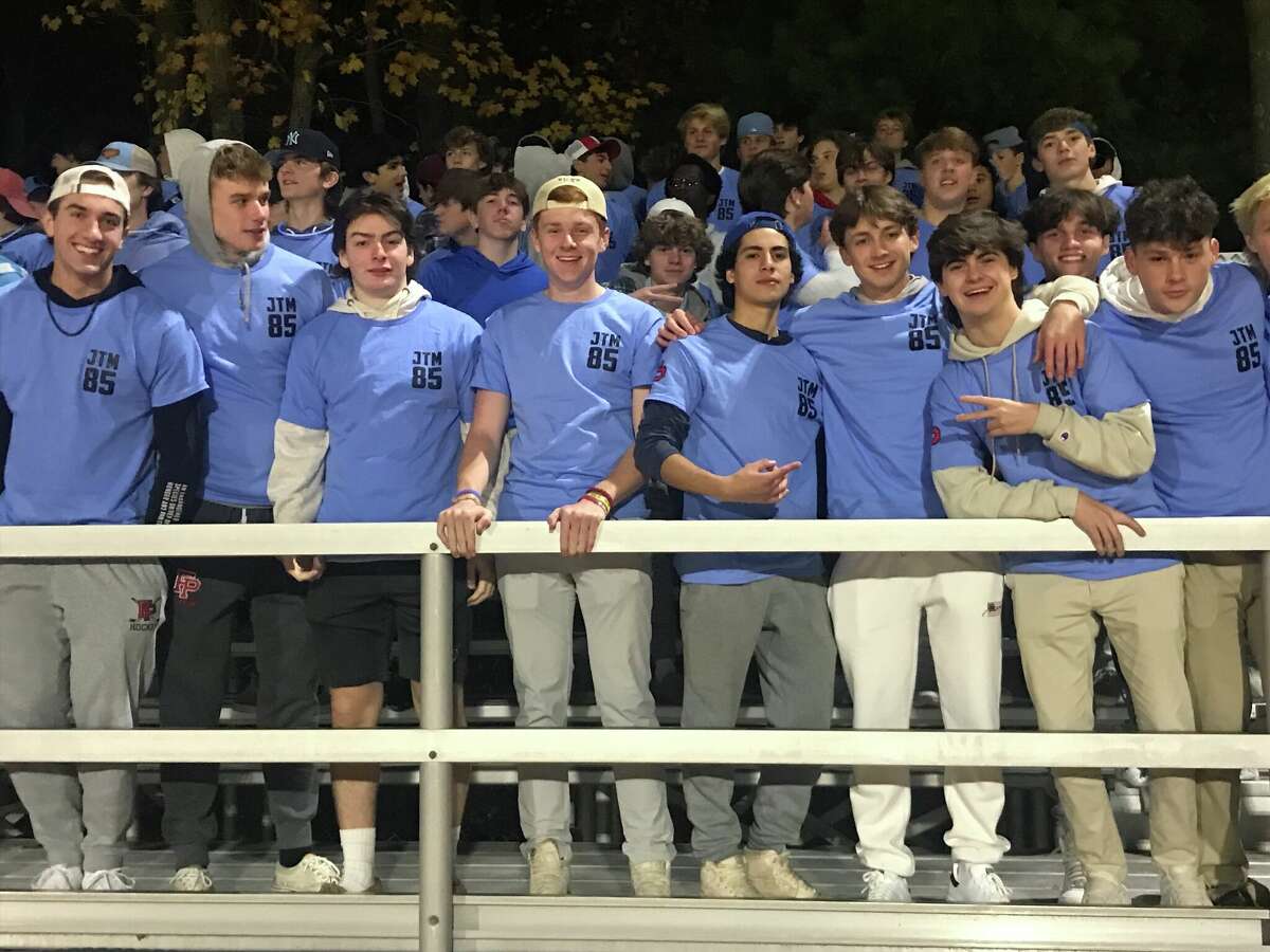 Jimmy McGrath honored at Shelton-Fairfield Prep football game.