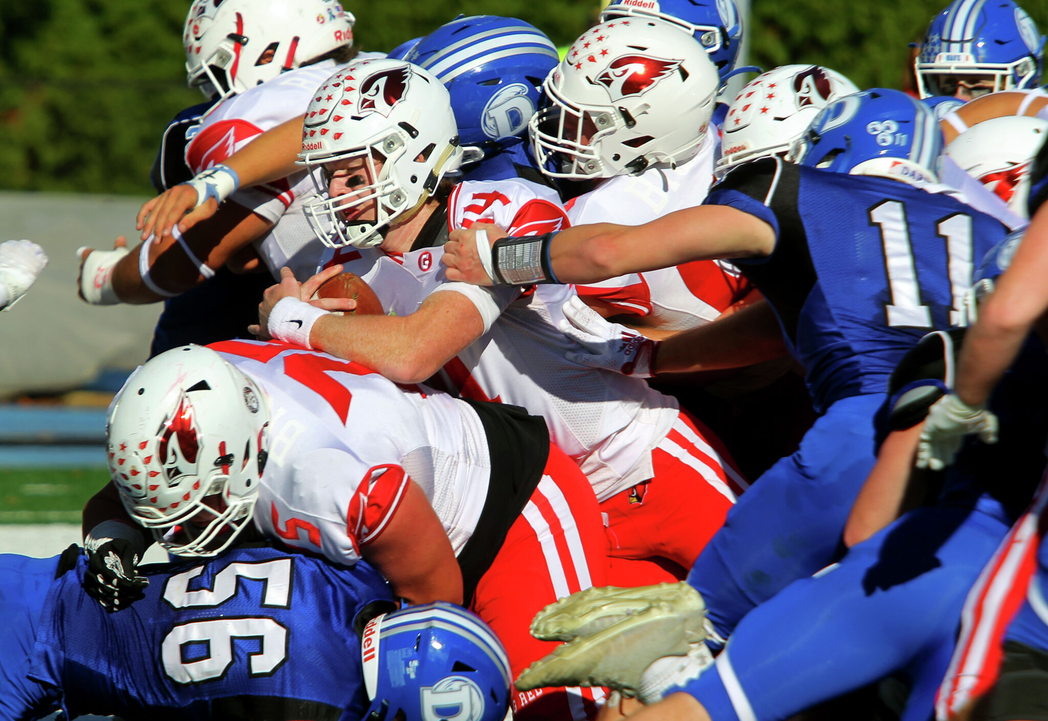 Greenwich football defeated Darien for the first time since 2007