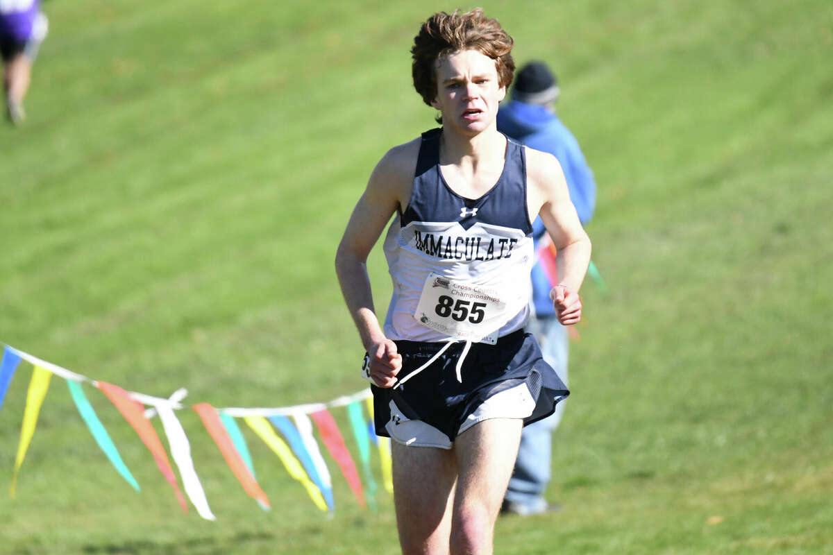2022 CIAC boys cross country state championship roundup at Wickham Park.