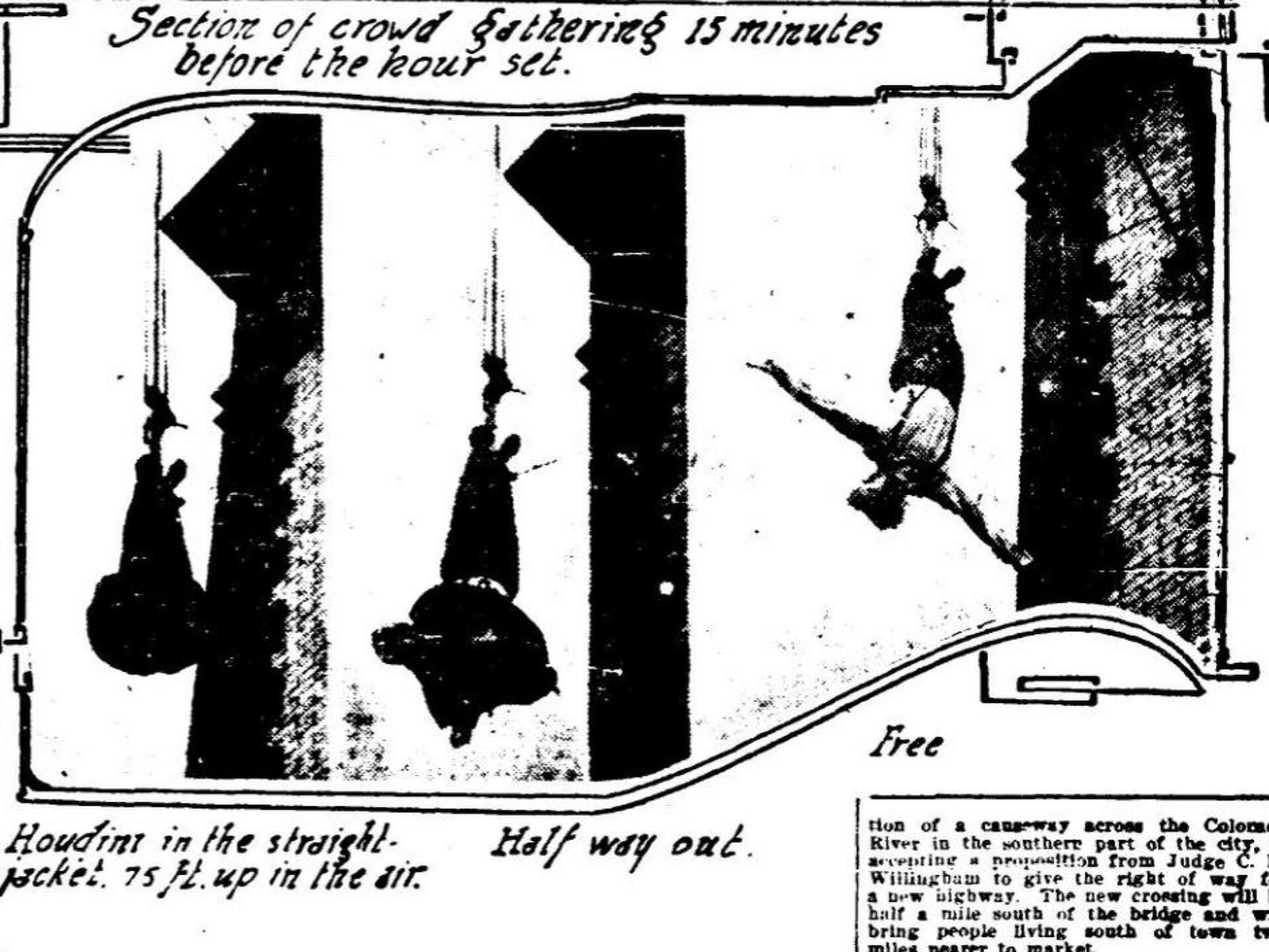 Harry Houdini performed many death-defying stunts in San Antonio