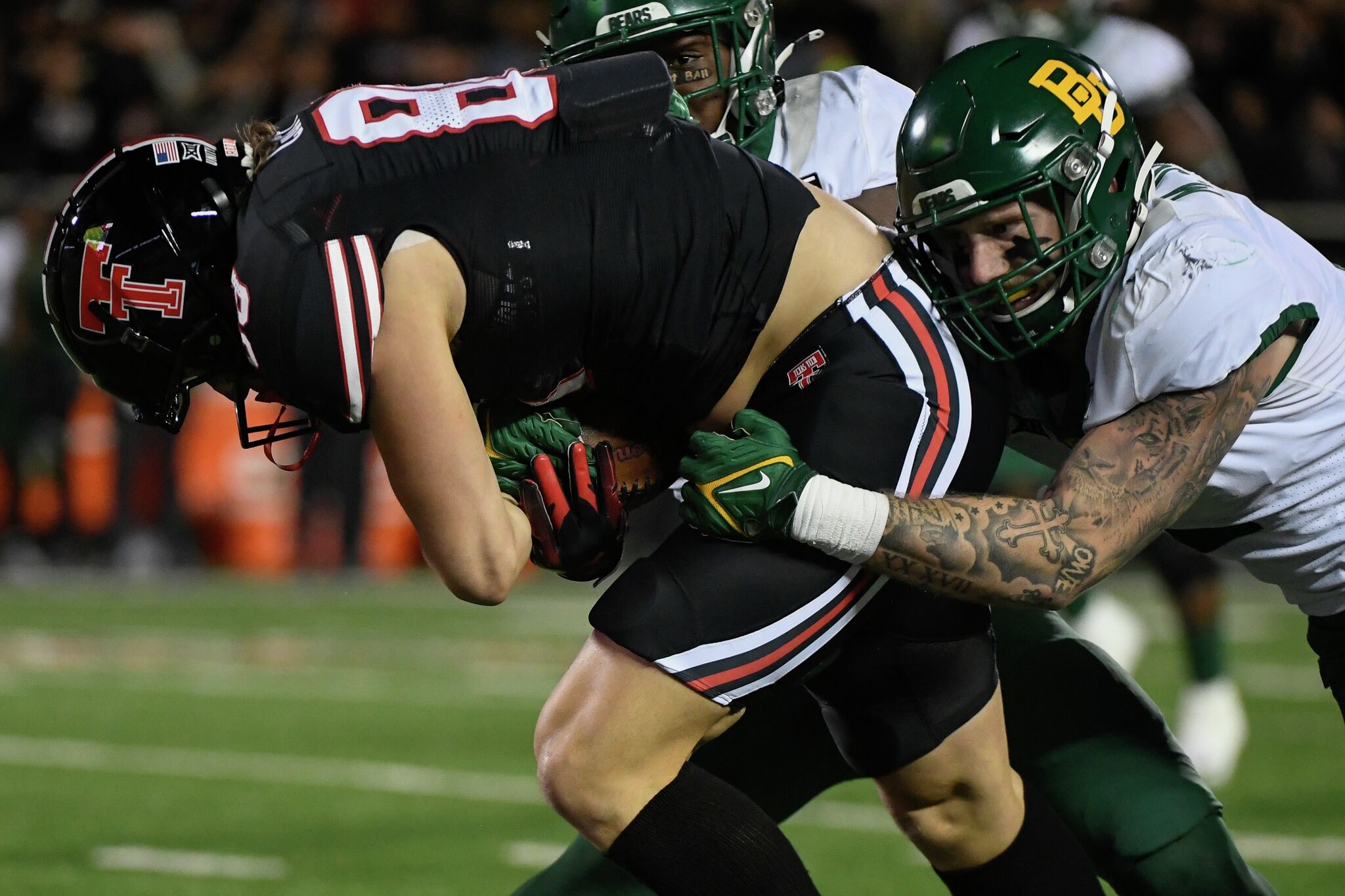 COLLEGE FOOTBALL: Baylor physical from start in win over Texas Tech
