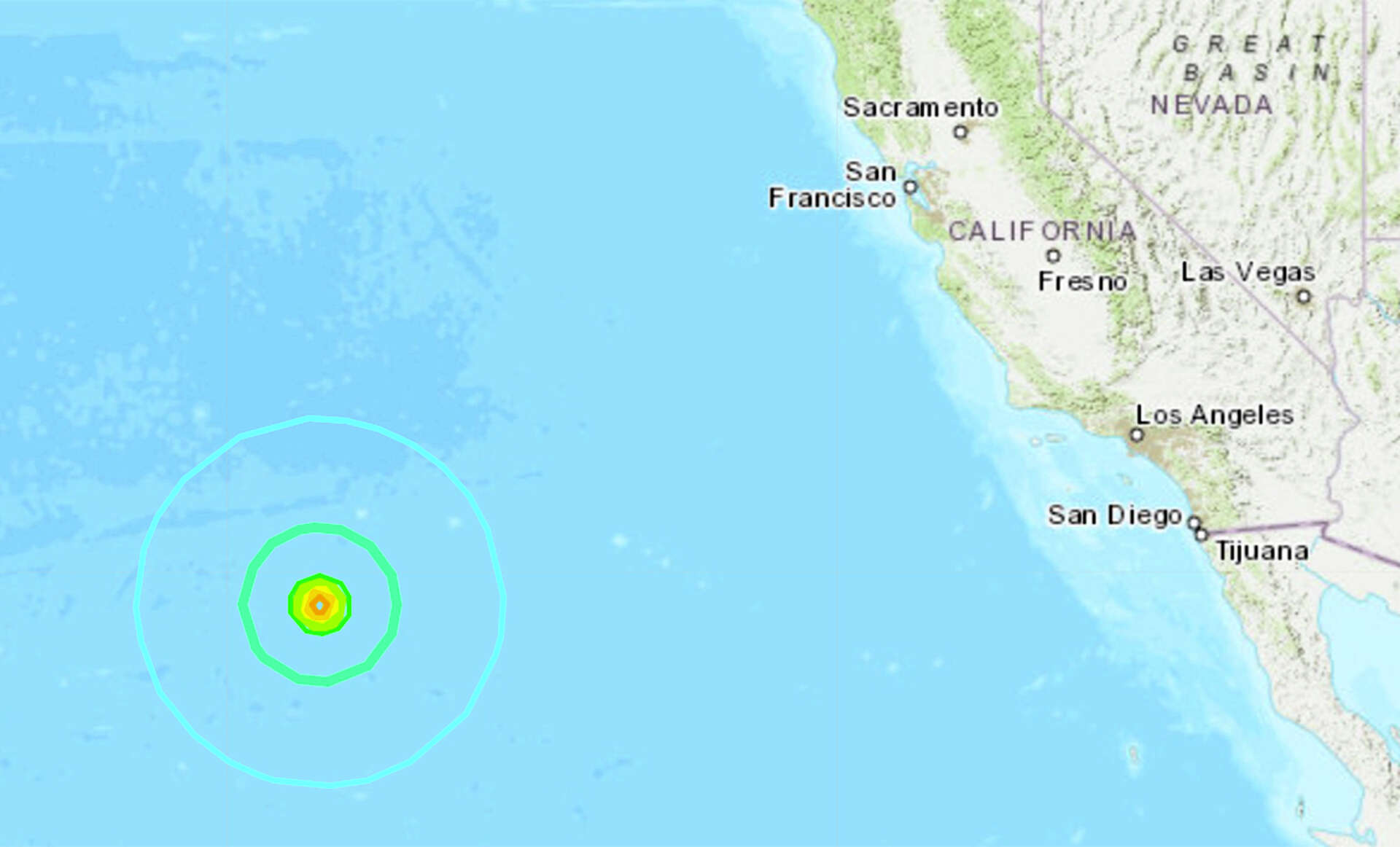 Magnitude 6 earthquake strikes far off California coast