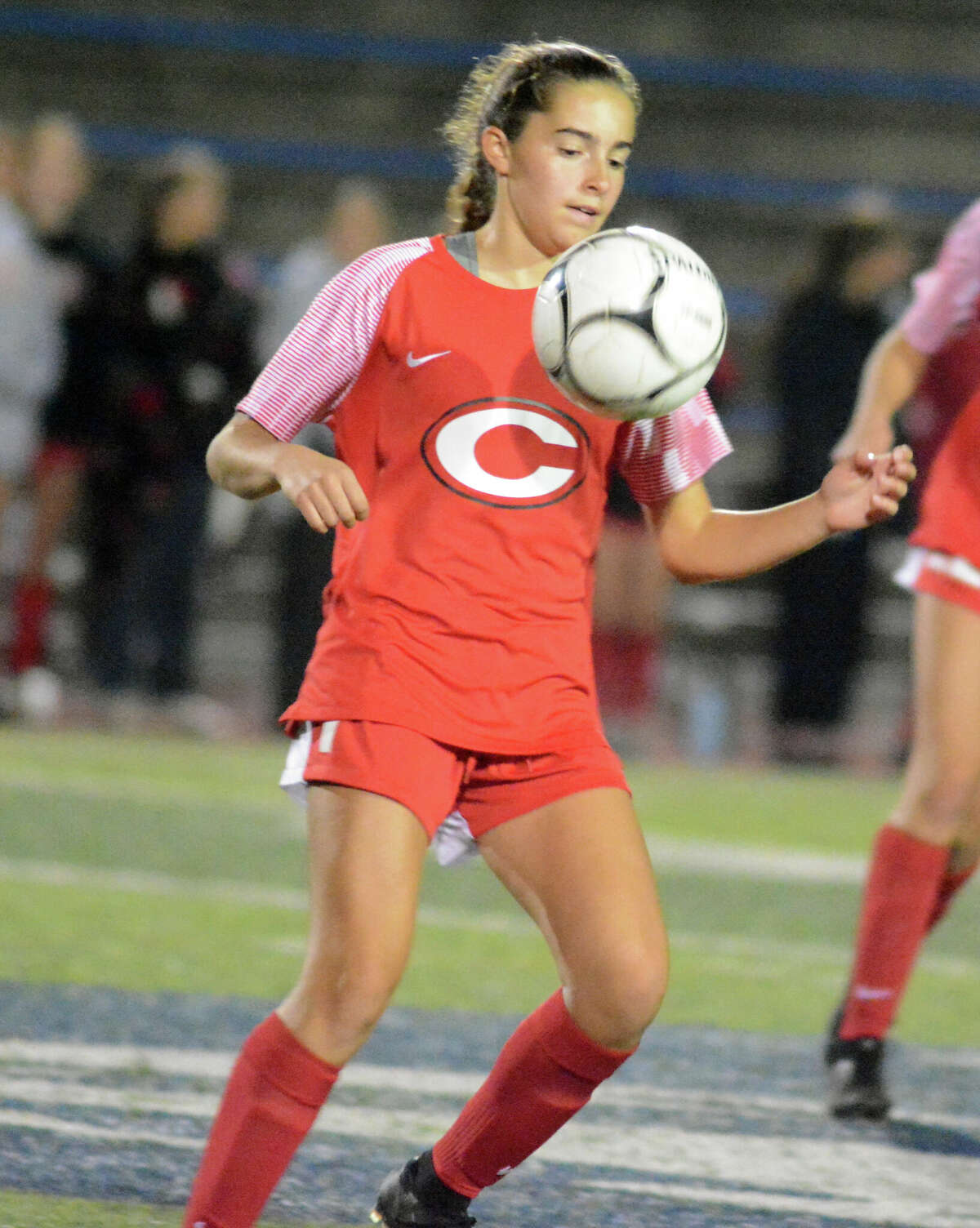 Gabby Tirado's late goal gives Cheshire SCC girls soccer title.