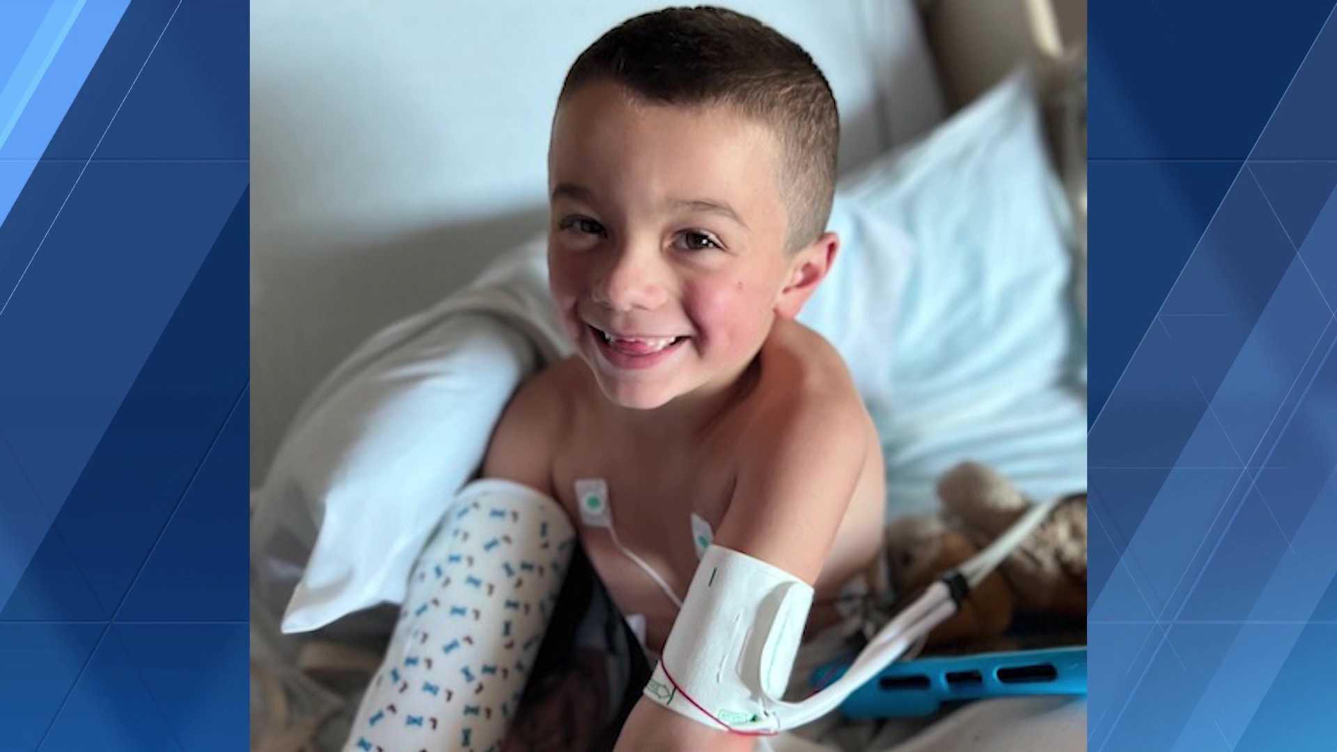 6-year-old boy recovering after losing both feet in lawn mower accident