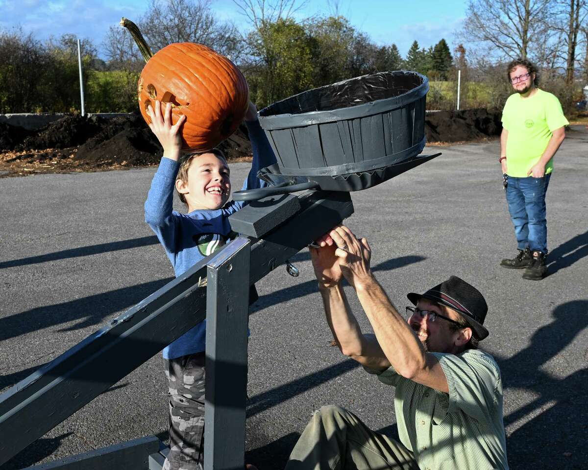 Pumpkin destruction. Here's what it looks like