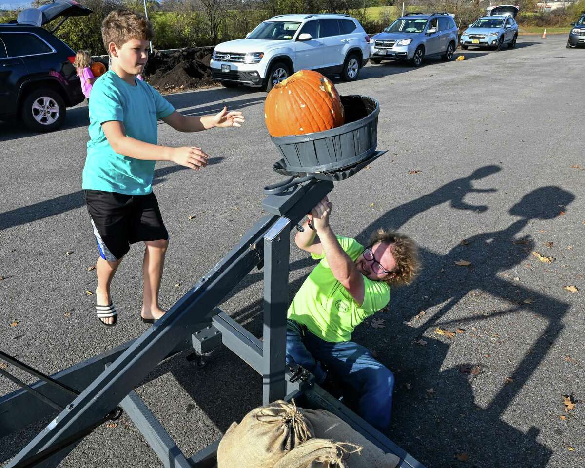 Pumpkin destruction. Here's what it looks like