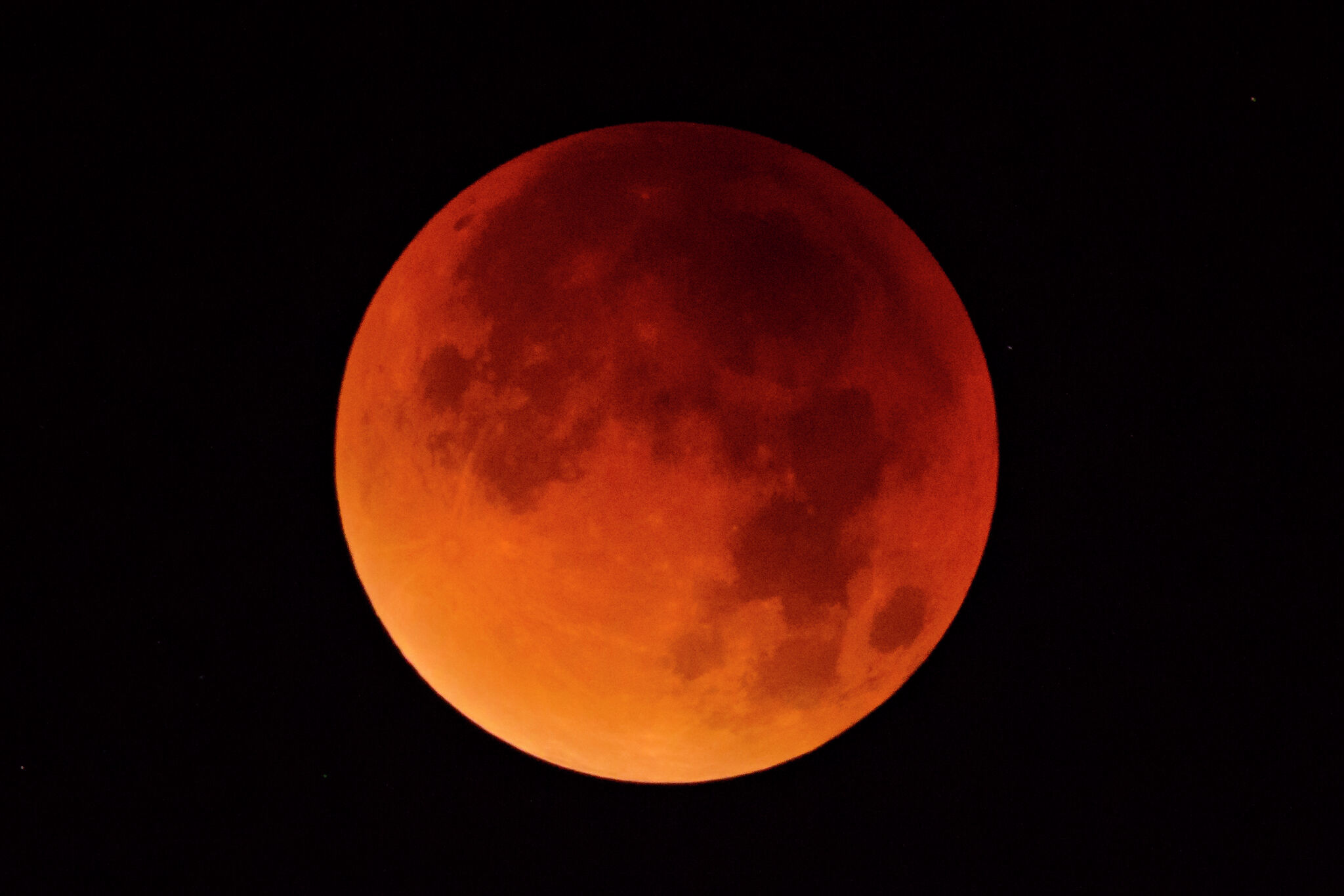 Houstonians Capture Rare blood Moon Appearing In Night Sky On Tuesday
