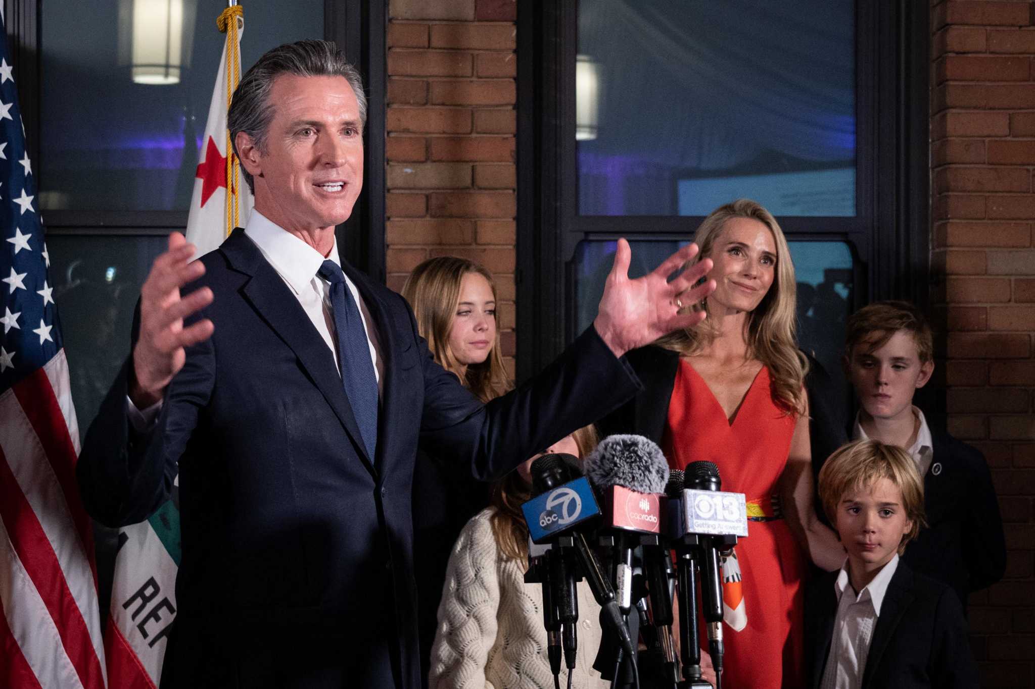 Newsom and DeSantis victory speeches push different views of ‘freedom’