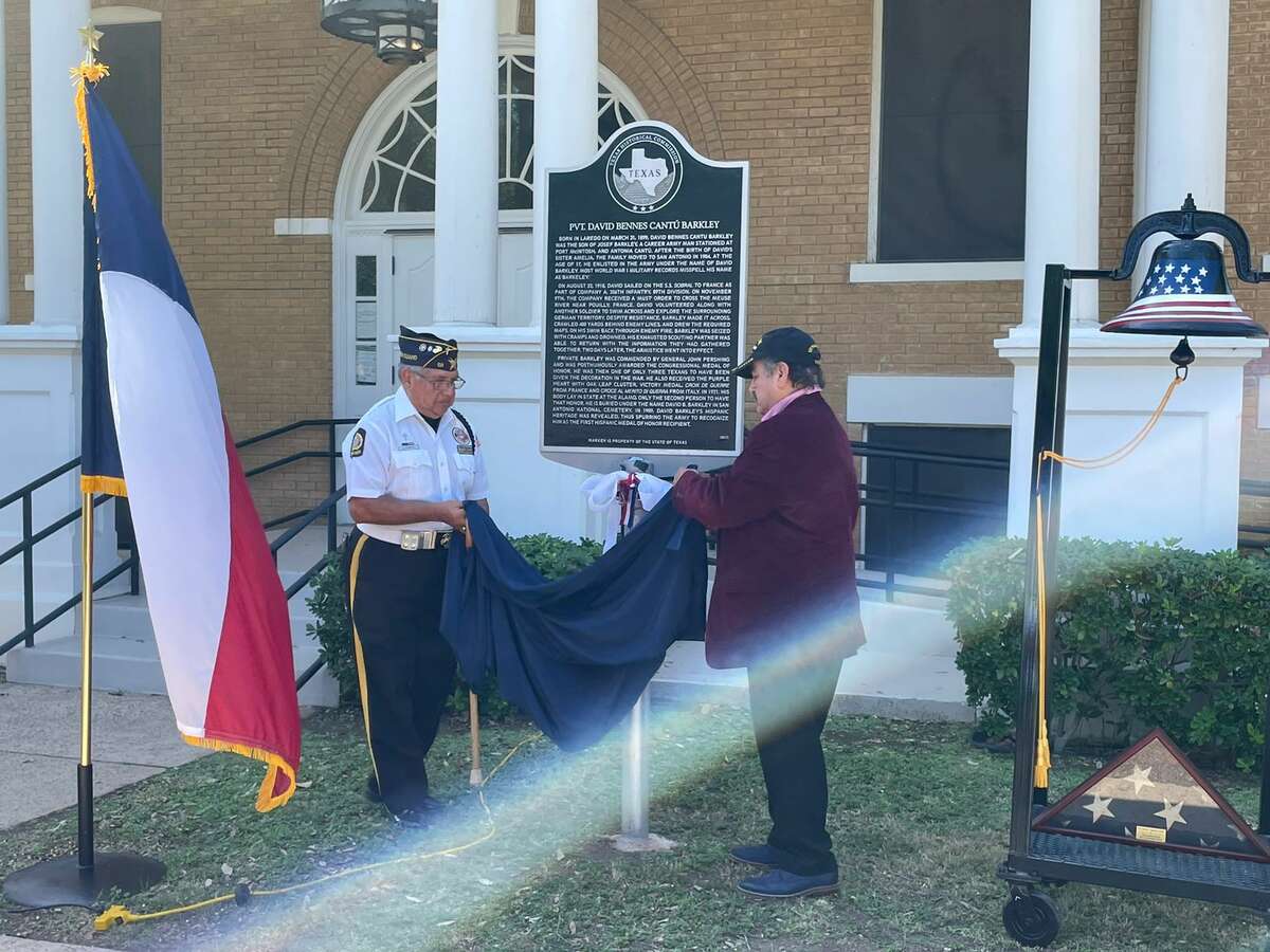 Laredo College unveils historical marker honoring Pvt. David B. Barkley ...