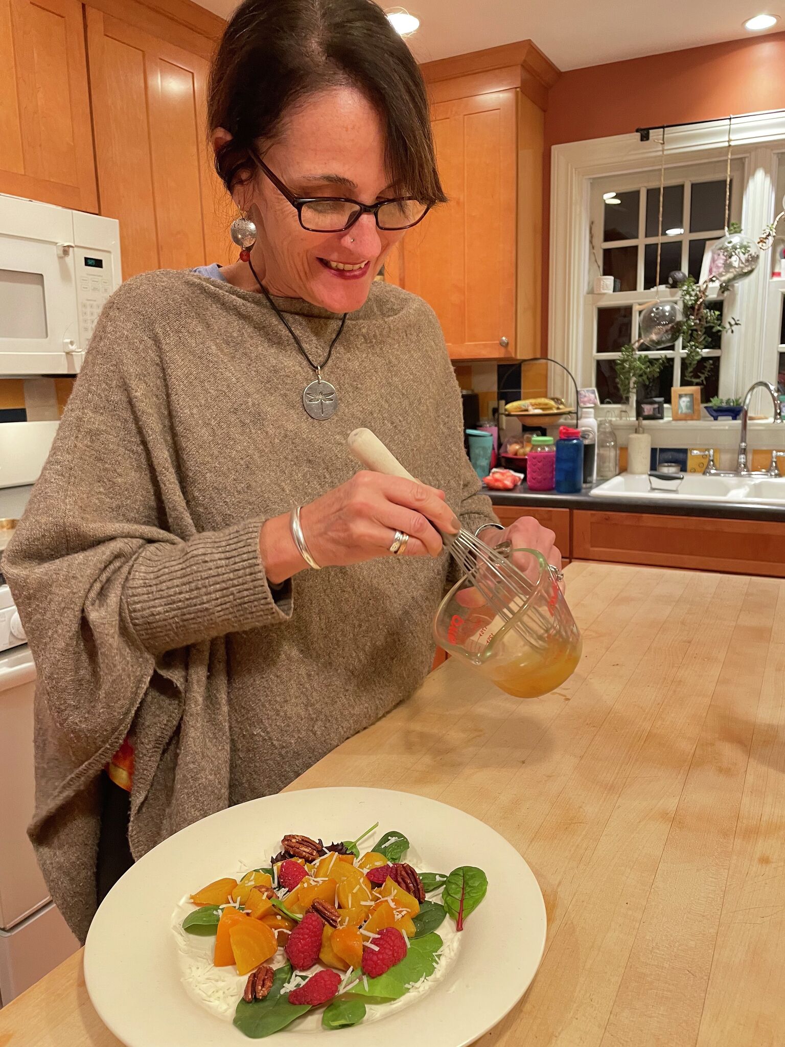 Instead of Thanksgiving turkey, try pot roast, beet salad, pumpkin cake