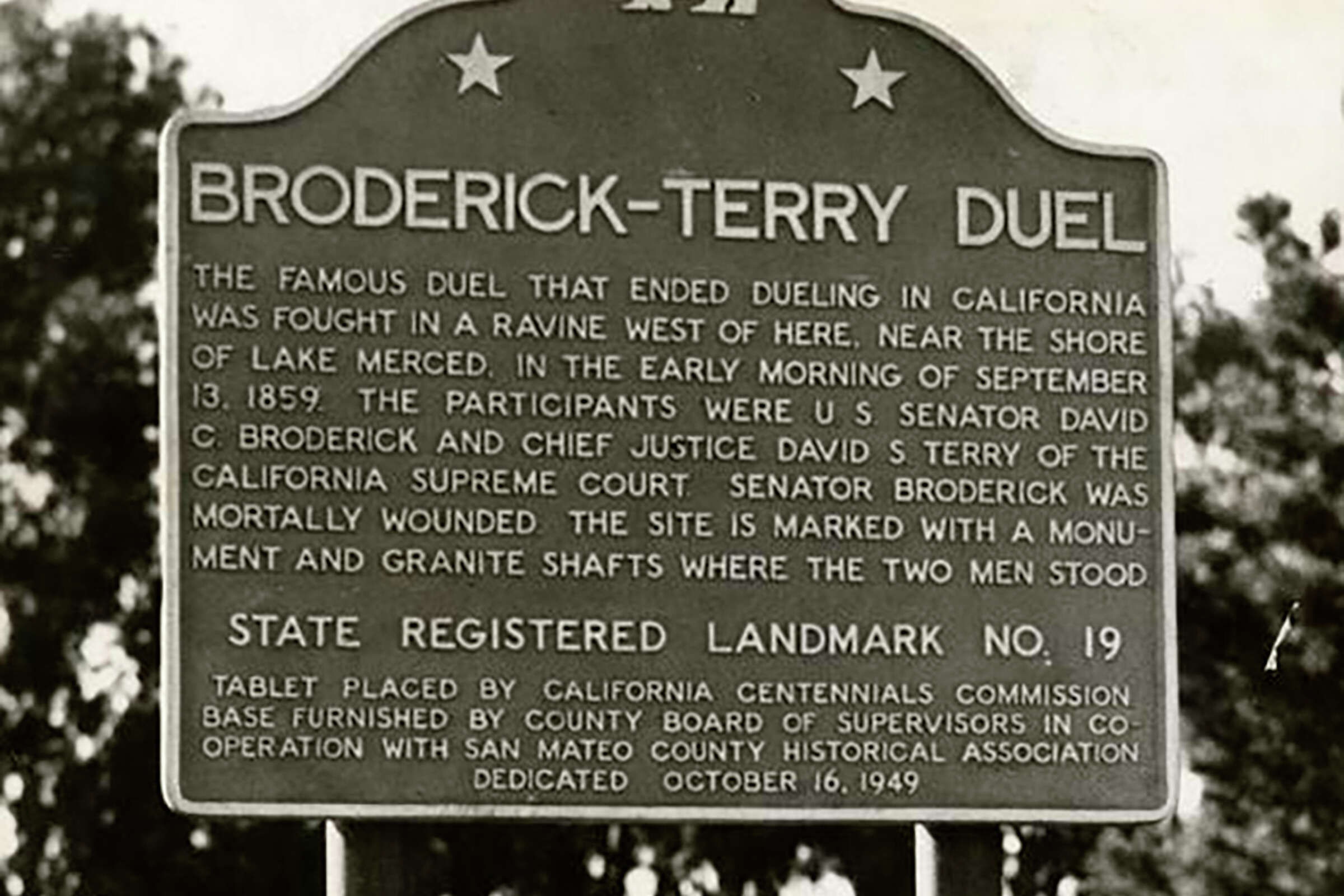 California's last duel happened right outside SF