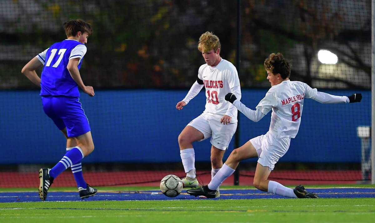 Maple Hill falls to Haldane in the Class C boys' soccer final on a late ...
