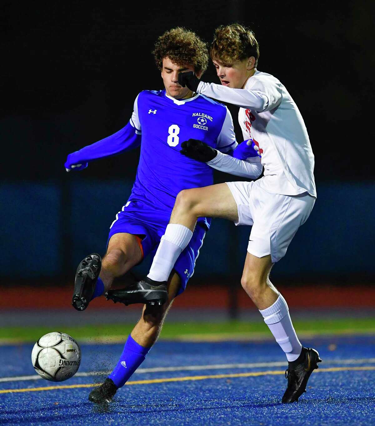 Maple Hill falls to Haldane in the Class C boys' soccer final on a late ...