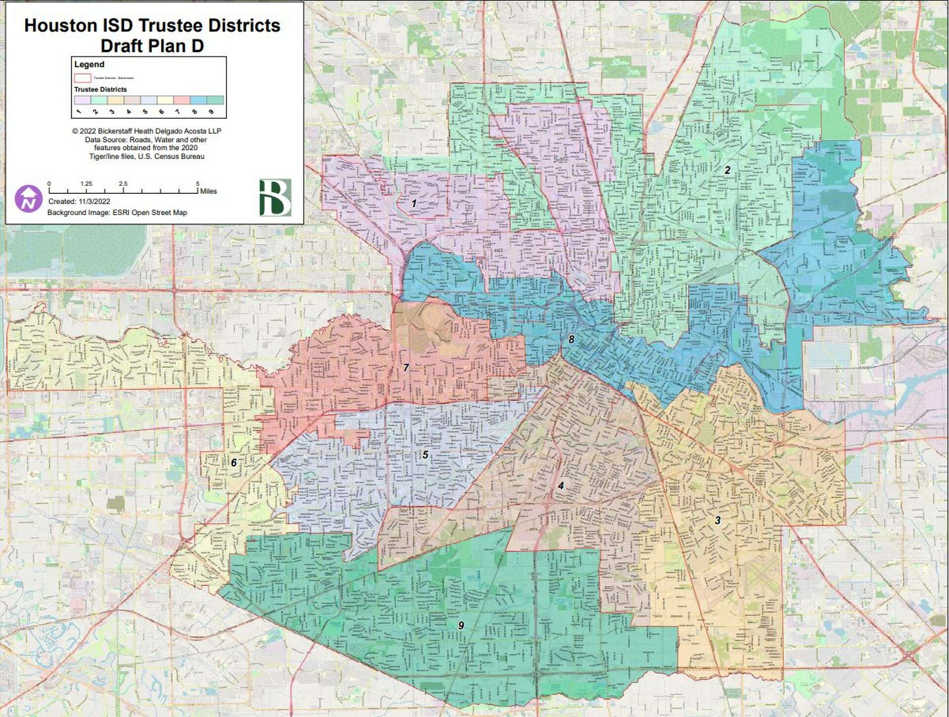 Houston ISD redraws trustee district boundaries to reflect population ...