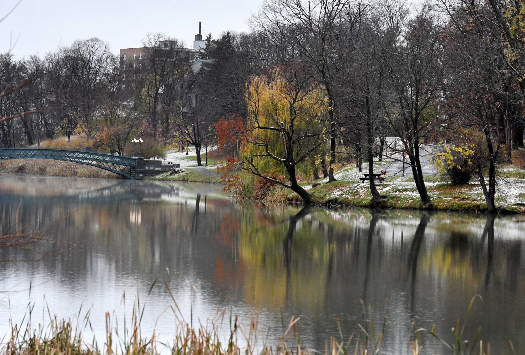 Albany gets over an inch of snow as season's first storm hits