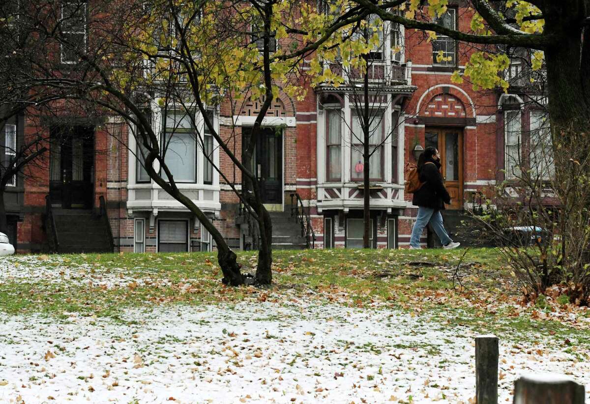 Albany gets over an inch of snow as season's first storm hits