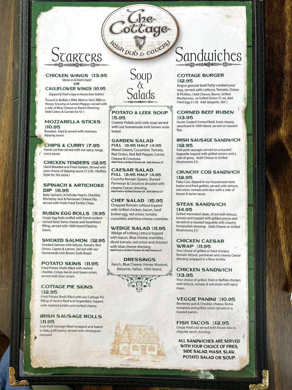 At The Cottage in San Antonio, fish and chips, sandwich-style