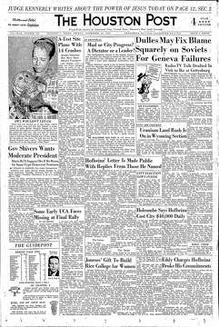 Houston history: Houston Post backs Oscar Holcombe in race for mayor