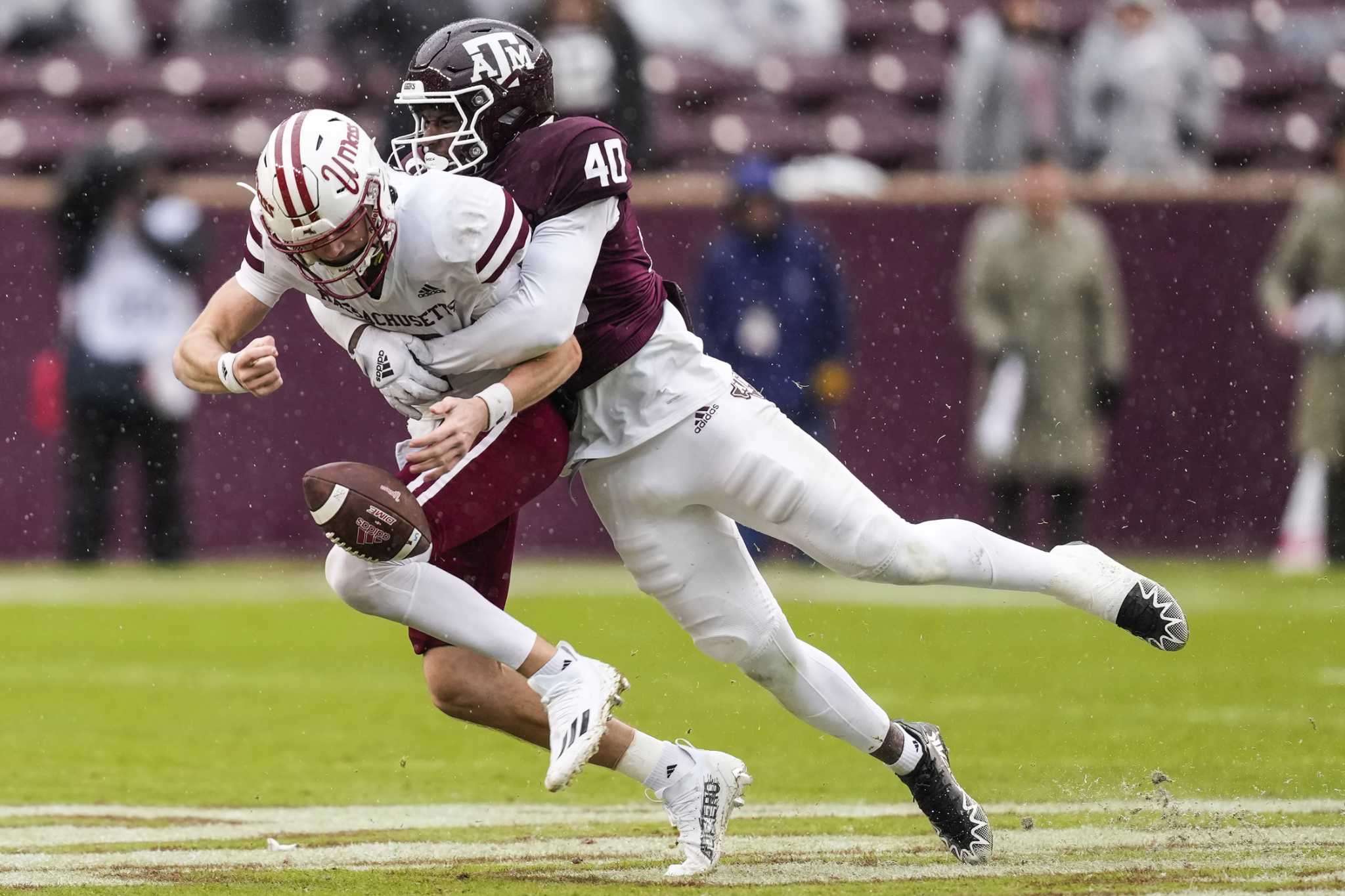 Texas A M Football Aggies Beat UMass To End Six game Losing Streak Texas A M Football Aggies Beat UMass To End Six game Losing Streak