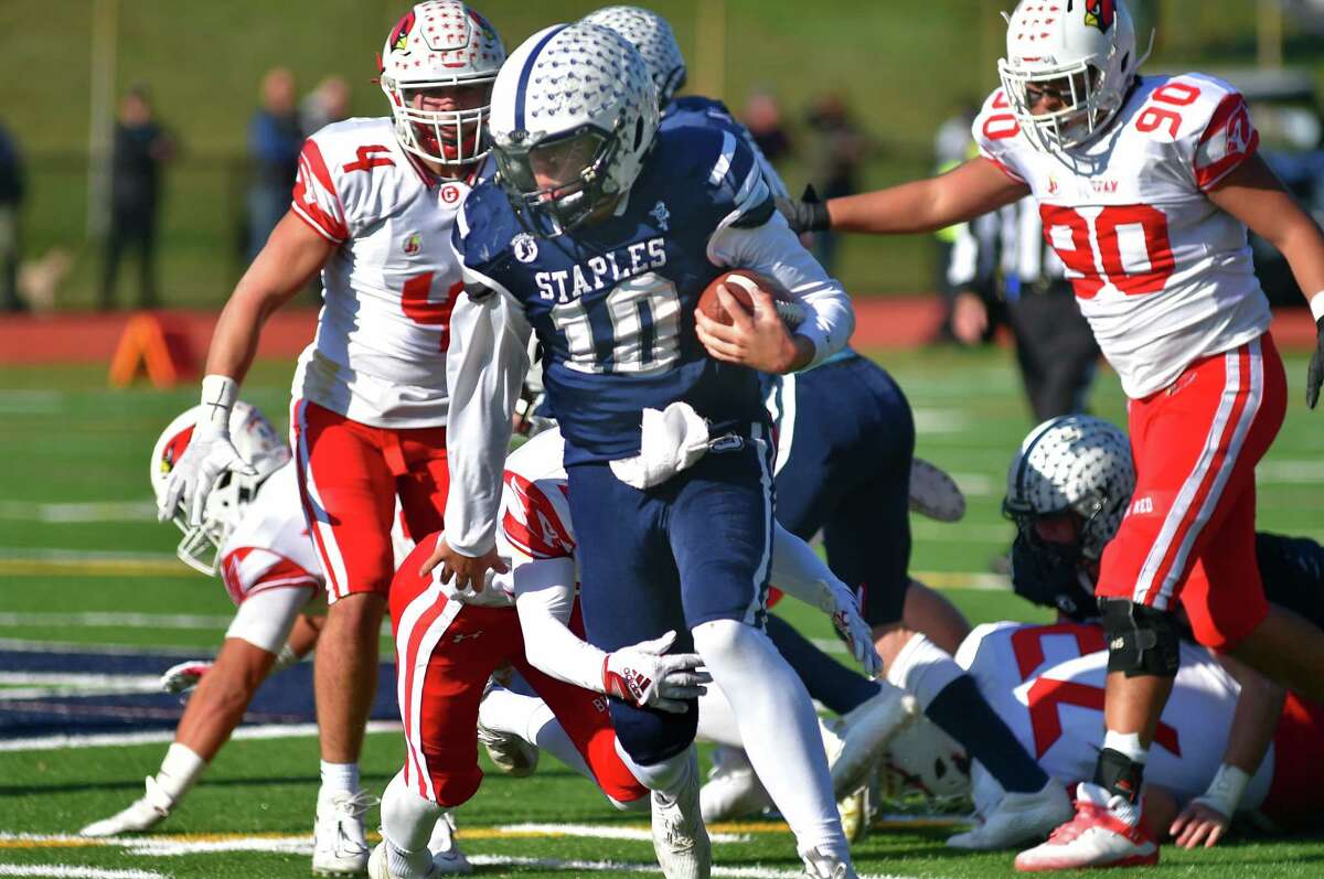 Greenwich vs. Staples CIAC Thanksgiving High School football game.