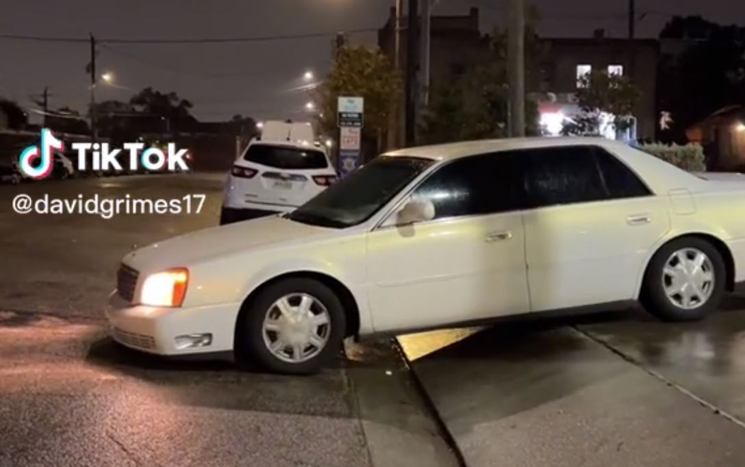 Watch: Houston drivers destroy cars on ramp at downtown bar