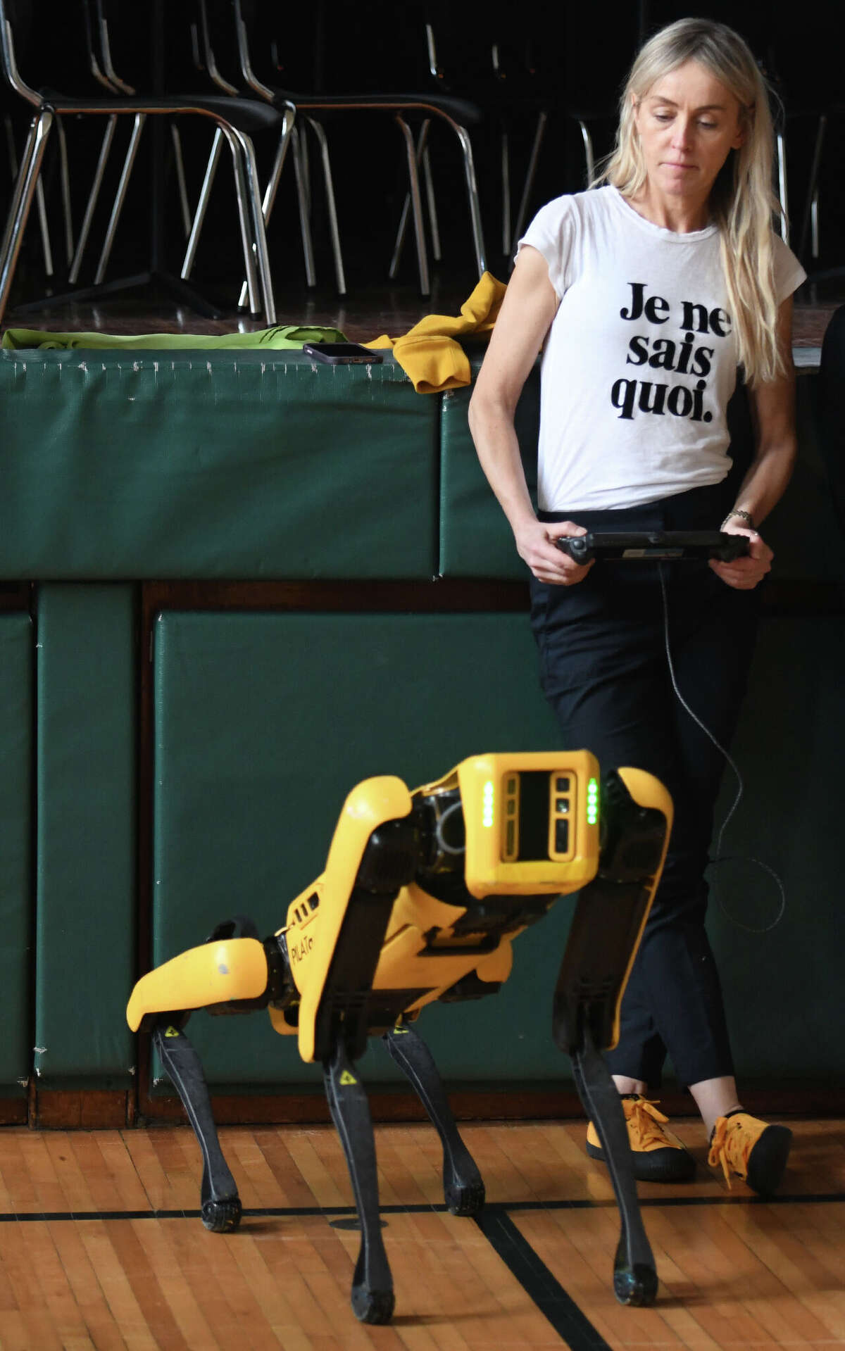 Greenwich students see Spot run — and dance — at robot display