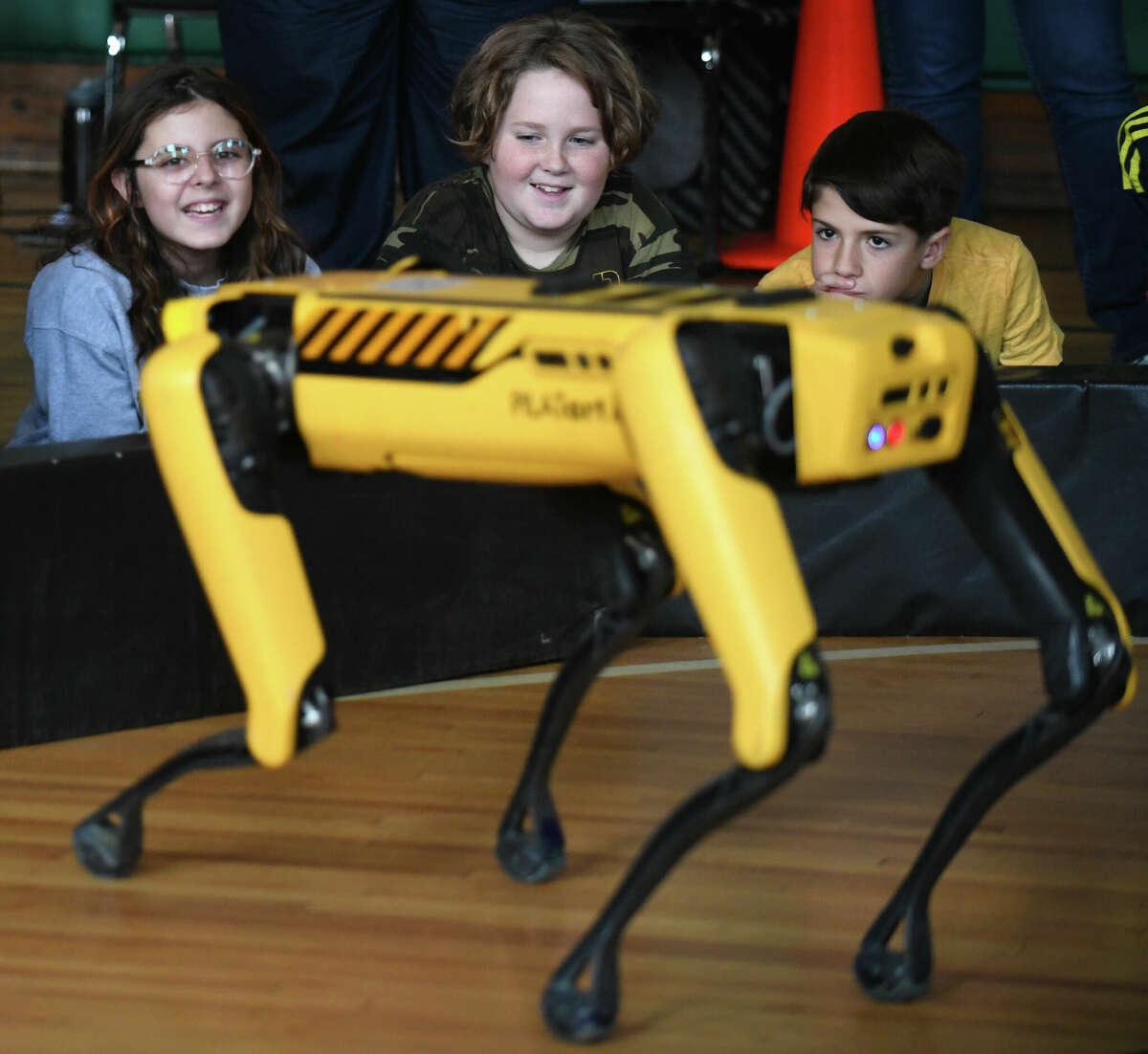 Greenwich students see Spot run — and dance — at robot display