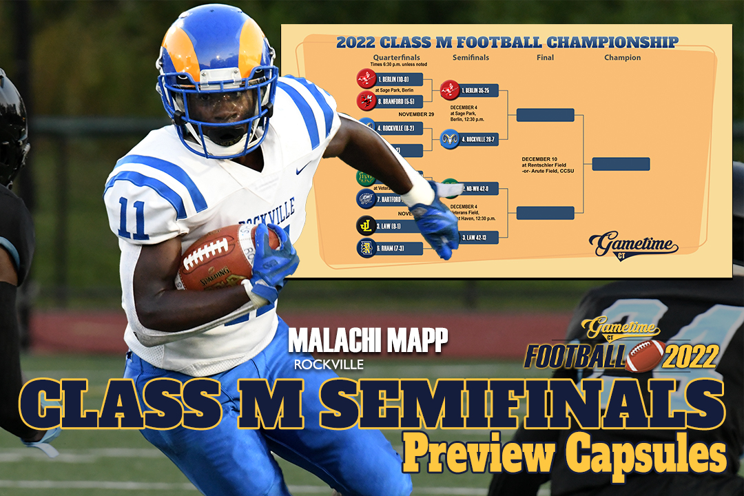 The 2022 CIAC Class M Football Semifinal Preview Capsules.