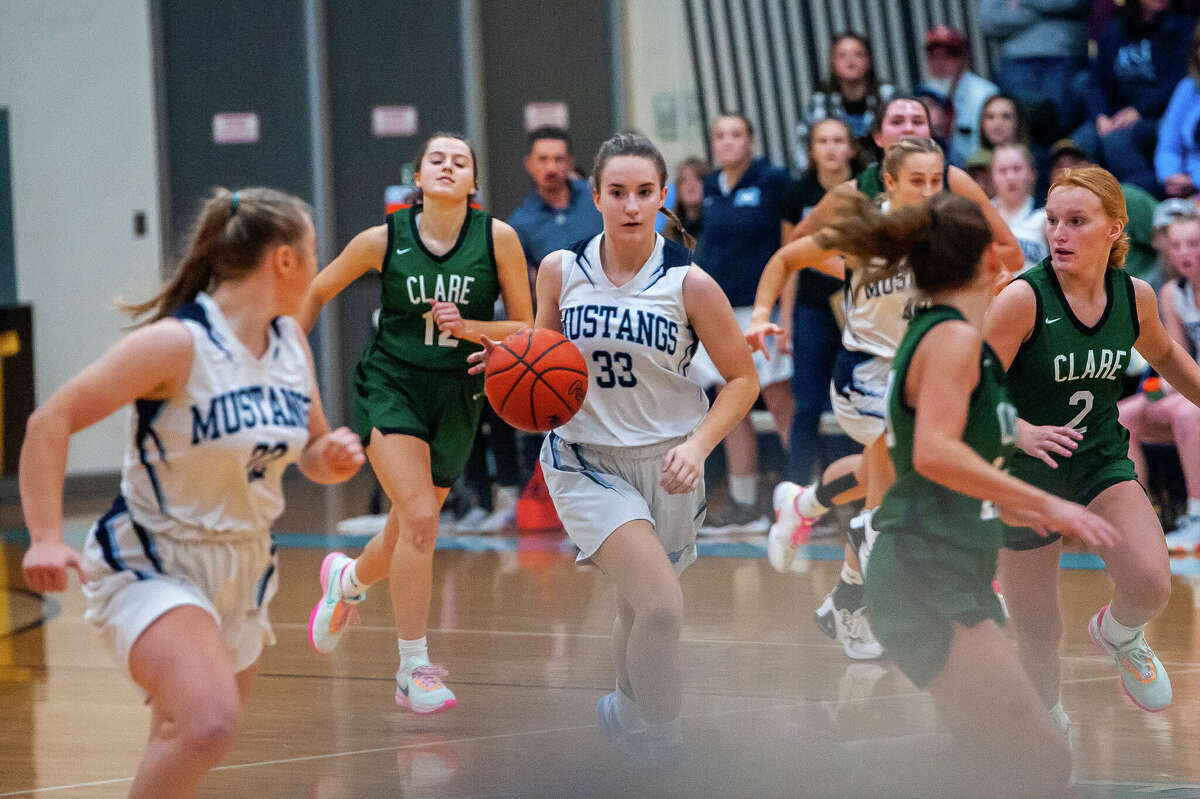PHOTOS: Meridian clashes with Clare in girls basketball