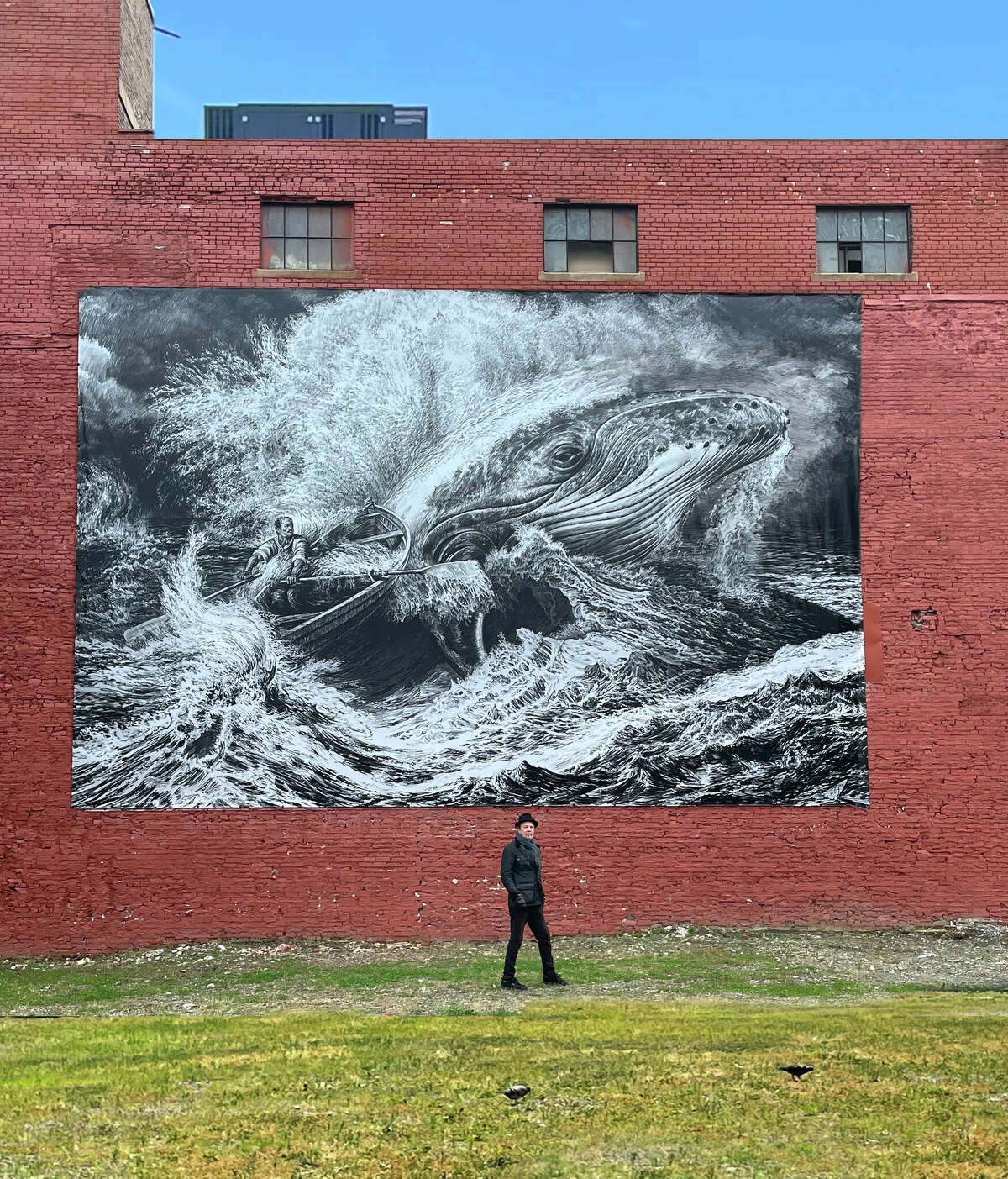 CT artist Rick Shaefer makes giant seascape murals for Bridgeport